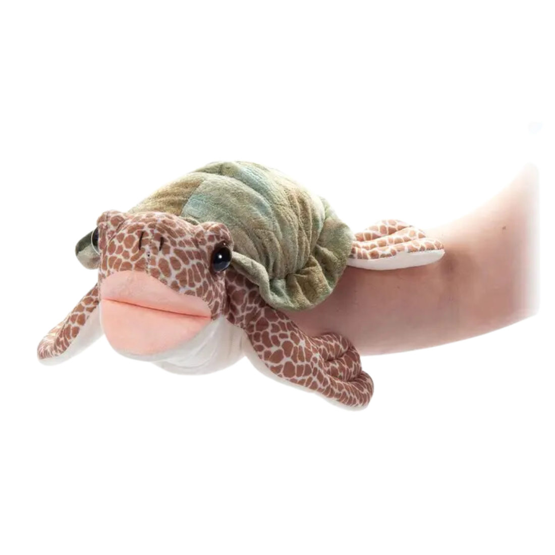 Interactive 19" Puppet Turtle for creative play. — Nature's Workshop Plus