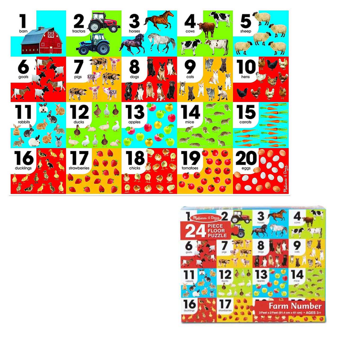 Farm Number Floor Puzzle — Nature's Workshop Plus