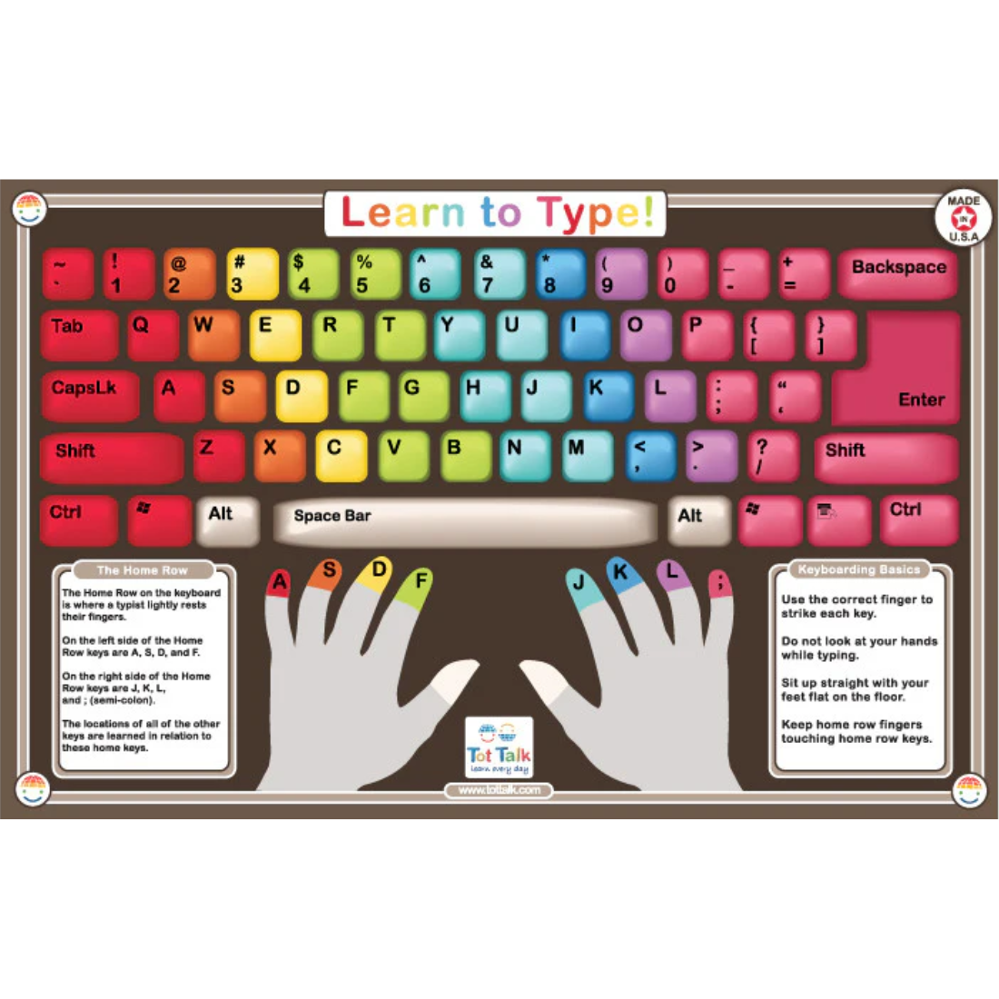 Learn to Type Placemat TT - Keyboard Basics for Typing Skills — Nature ...