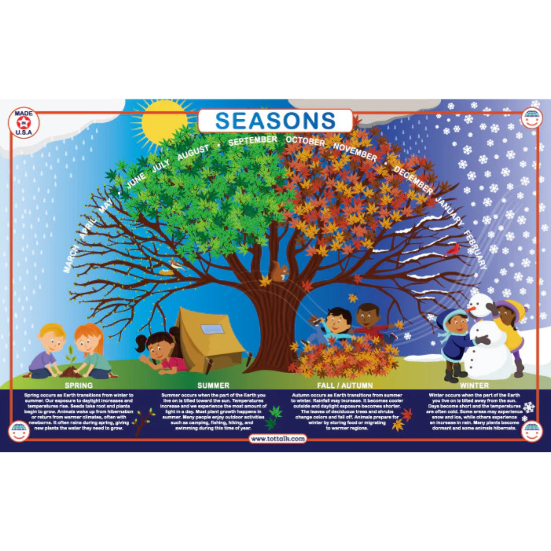 Learn about the seasons with this vibrant educational tool. — Nature's ...