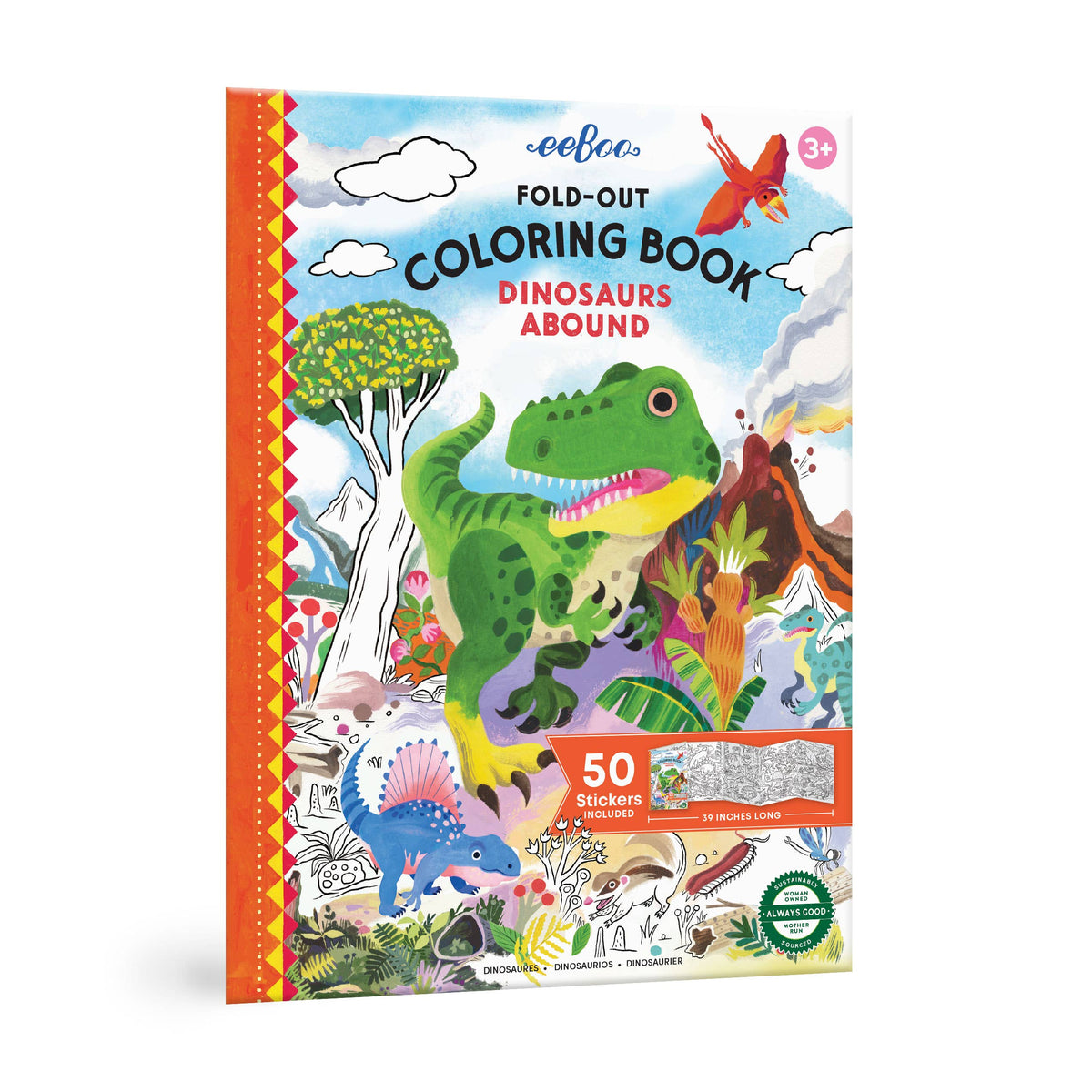 Dinosaurs Abound Fold-Out Coloring Book — Nature's Workshop Plus