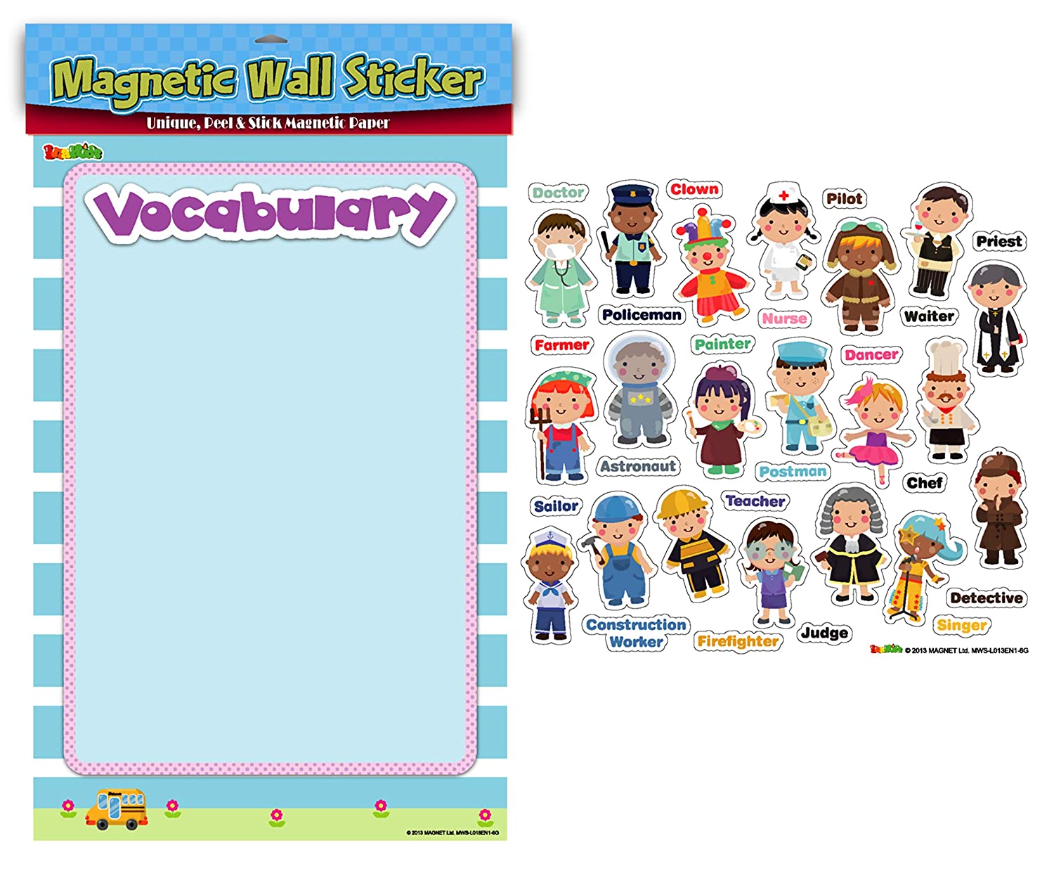 Magnetic Wall Sticker Vocabulary-Occupations, Verbs, Tools, St — Nature ...