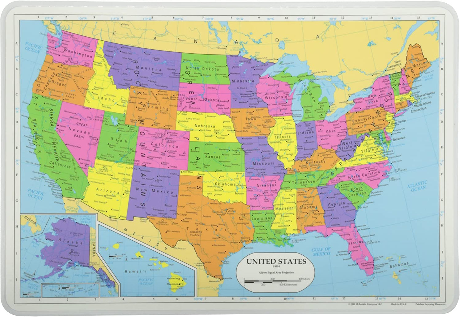 USA Map Mat for Fun and Educational Learning — Nature's Workshop Plus
