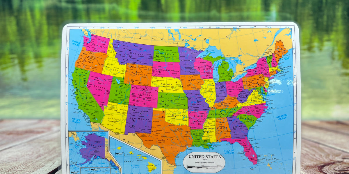 USA Map Mat for Fun and Educational Learning — Nature's Workshop Plus