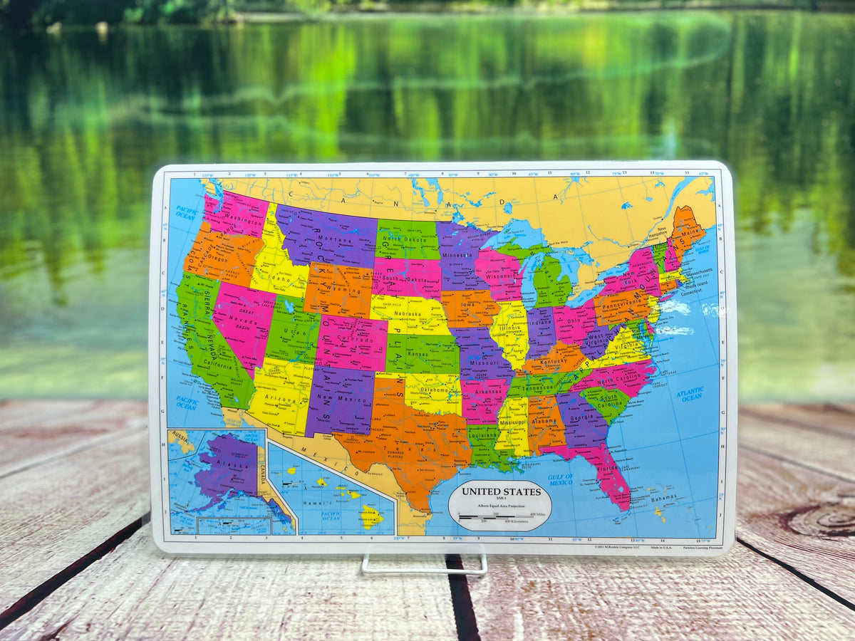USA Map Mat for Fun and Educational Learning — Nature's Workshop Plus