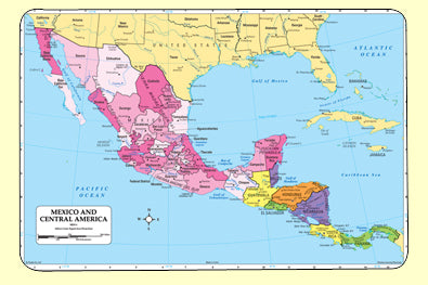 Mexico/Central America Map-Mat - High-Quality Educational Resource ...